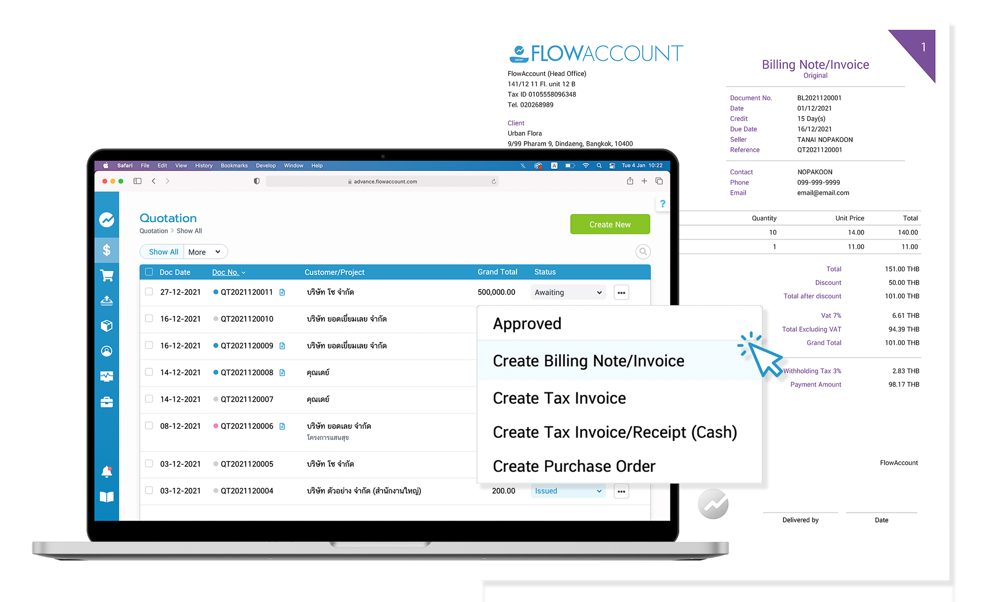 What is needed for a billing note/invoice? - FlowAccount online ...