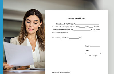 Format and Sample of Salary Certificate
